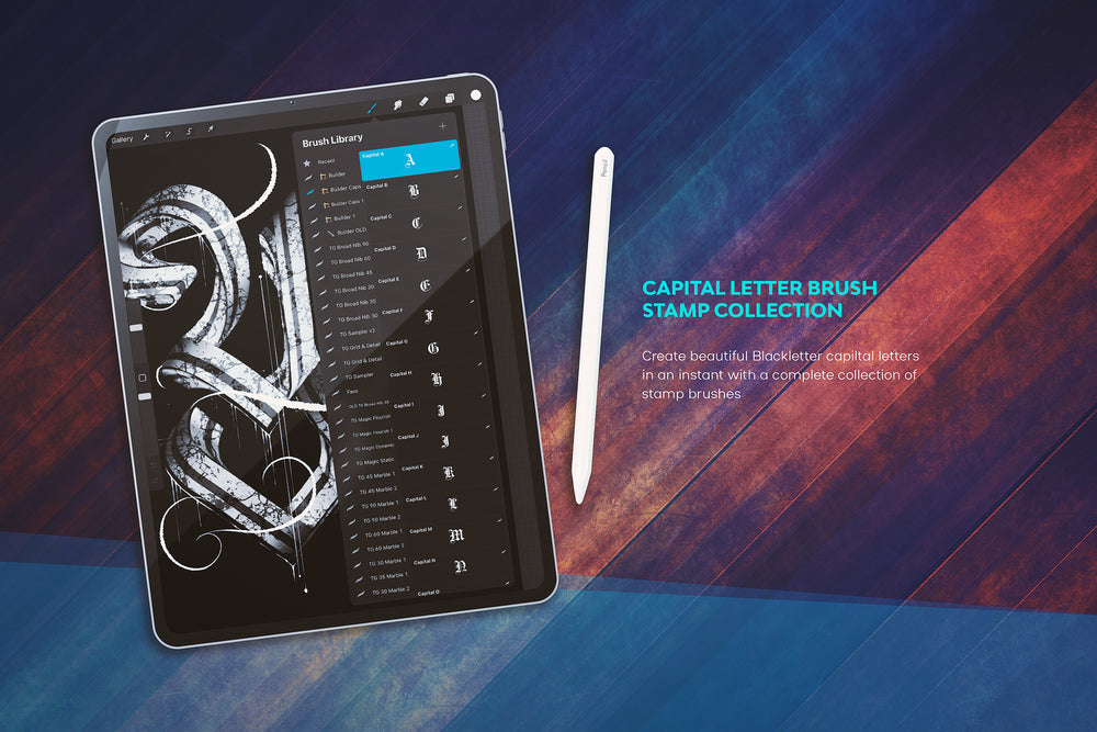 Procreate Blackletter Builder & Video Course Bundle