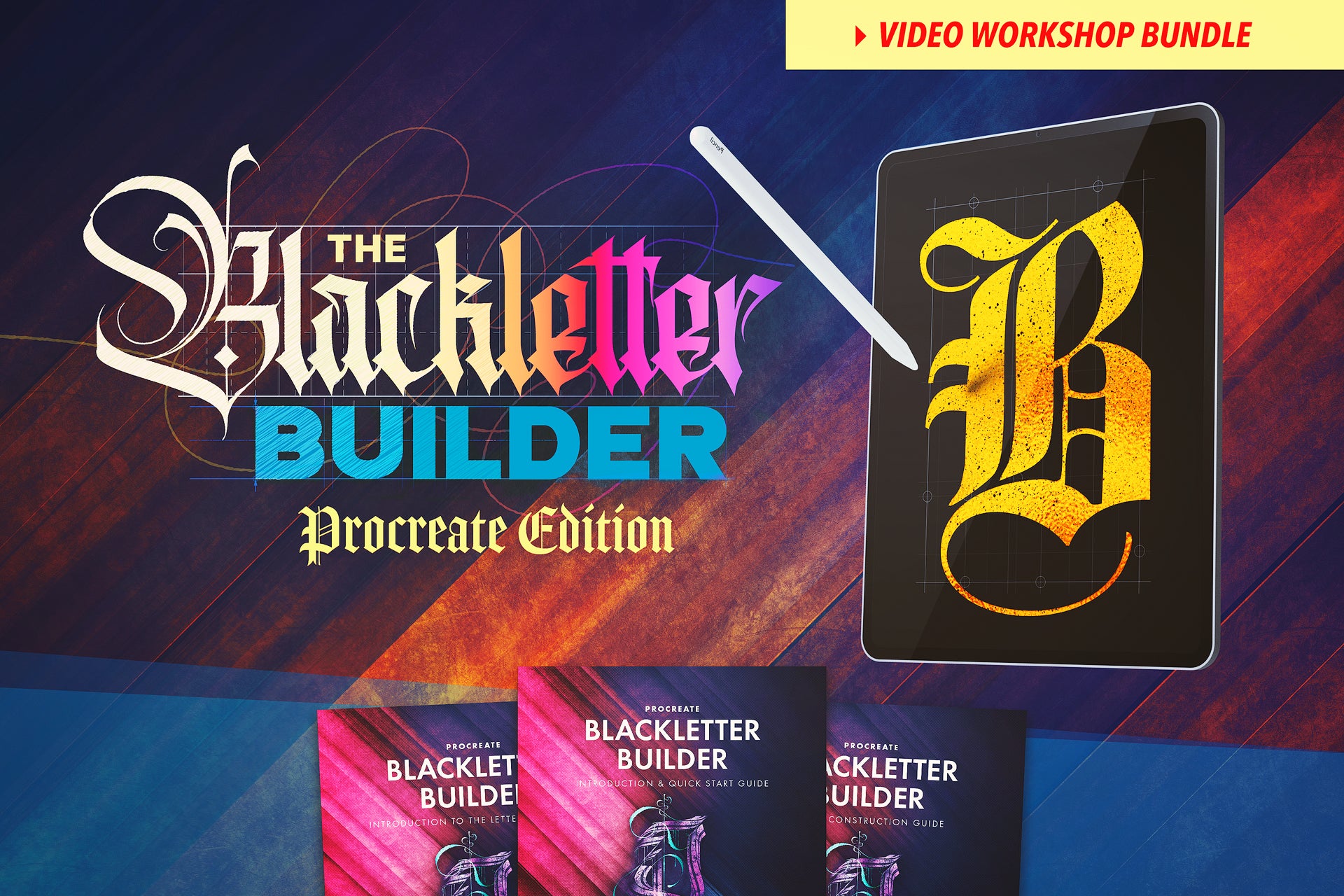 Procreate Blackletter Builder & Video Course Bundle