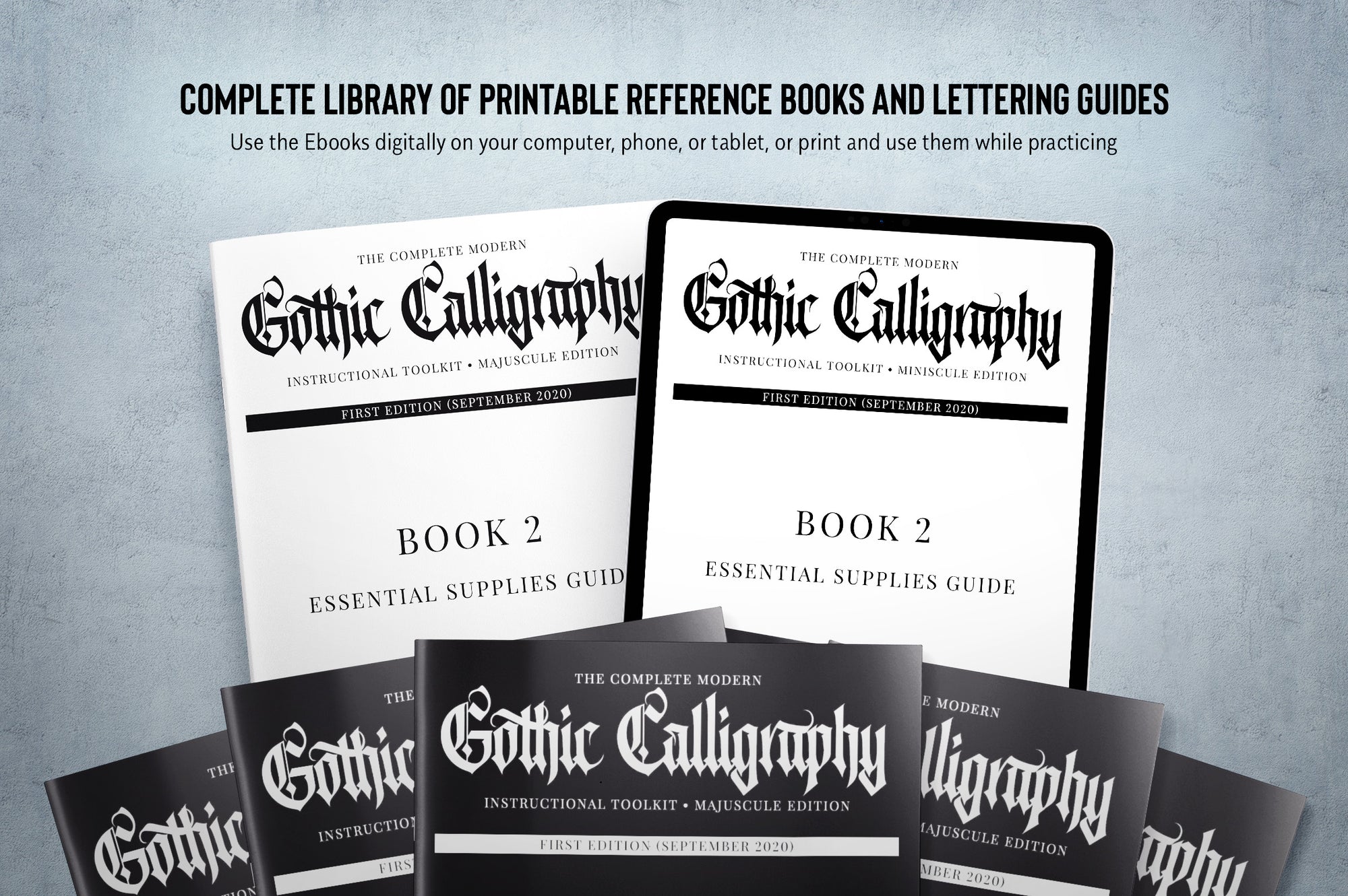 The Modern Gothic Calligraphy Instructional Toolbox (Uppercase Alphabe