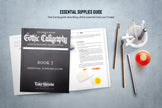 The Modern Gothic Calligraphy Instructional Toolbox (Uppercase Alphabe ...