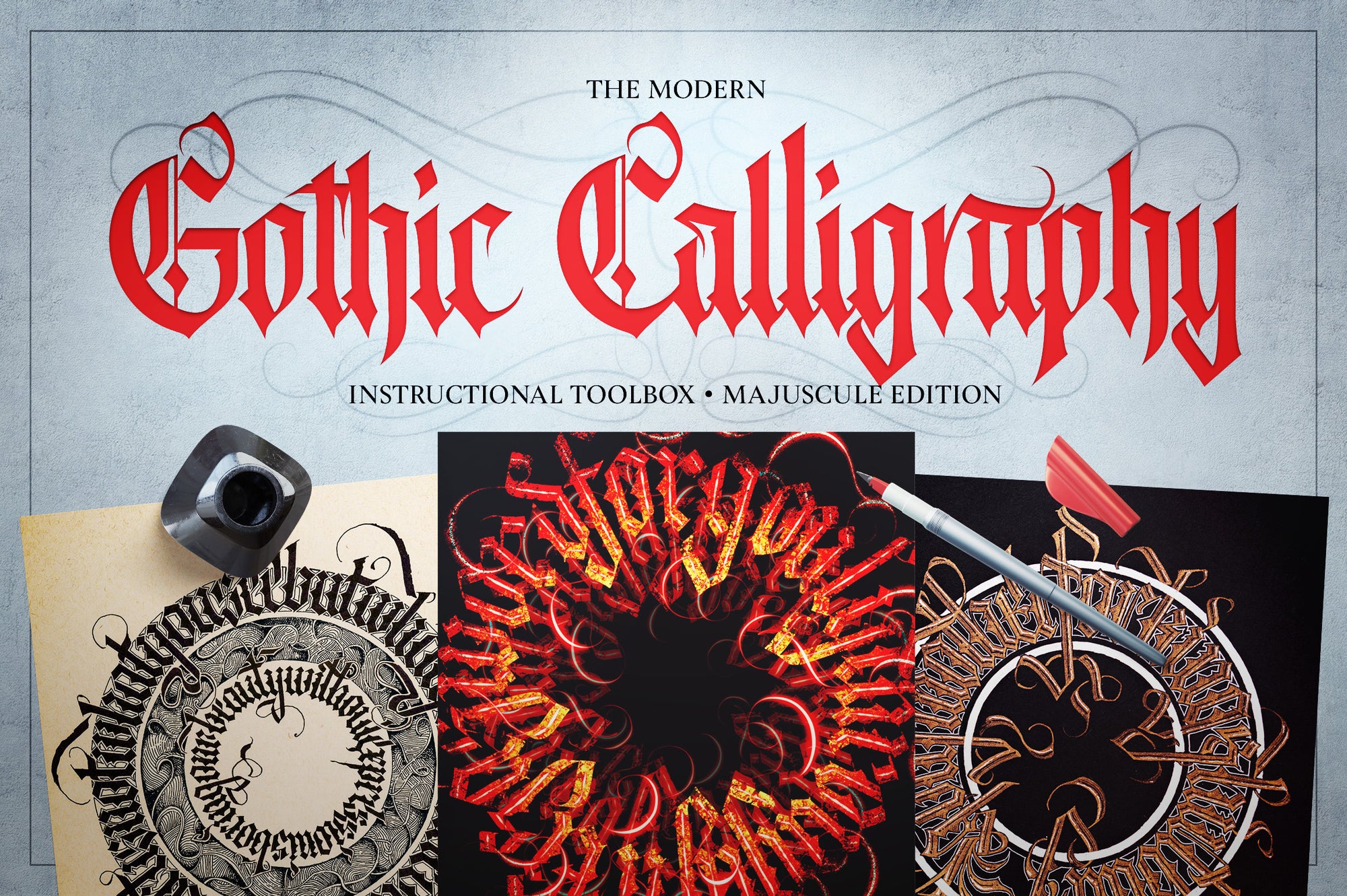 The Modern Gothic Calligraphy Instructional Toolbox (Uppercase Alphabe